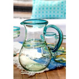 Subscription Box, Gift and Online Shop Hand Blown Glass Pitcher